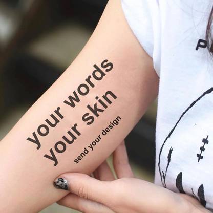 voorkoms Custom text temporary tattoo - Waterproof - Personalized ...