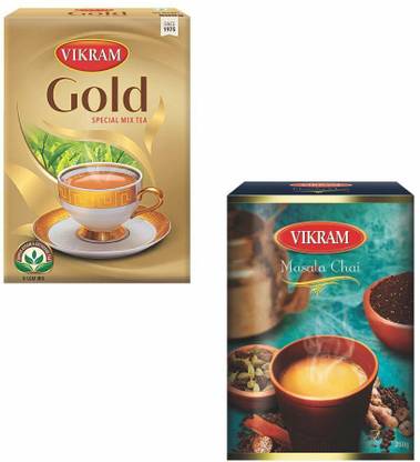 Vikram Tea Combo | Gold Special Mix Tea 500gm & Masala Chai - 250gm ...