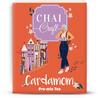 Chai Craft Cardamom Premix Tea| Flavoured Tea |- (10 Sachets) -10 x 13g ...