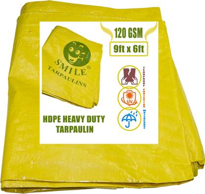 Smile Virgin HDPE Tarpaulins (9FT X 6FT 120 GSM Sheet Tirpal Tent - For ...