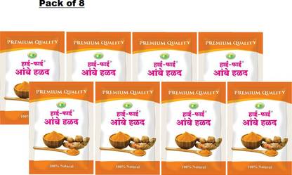 HI-FI Natural Ambe Halad Powder For Skin Care 80 gm - (Pack 8) Men ...