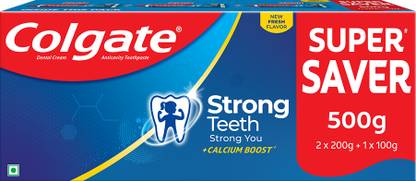 Colgate Strong Teeth Cavity Protection with Calcium Boost (Saver Pack ...
