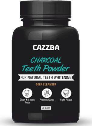 CAZZBA COCONUT SHELL CHARCOAL TEETH WHITINING POWDER REMOVE GUTKA MARK ...