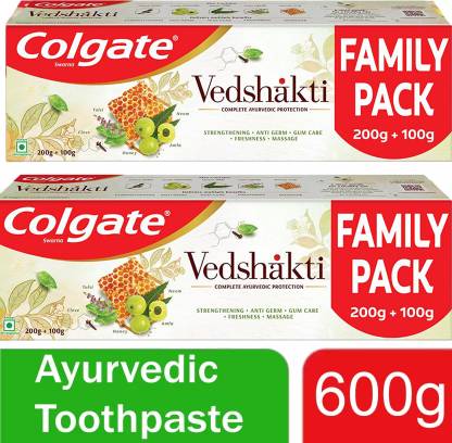Colgate Swarna Vedshakti Ayurvedic (Pack of 2) 300+300g Toothpaste ...