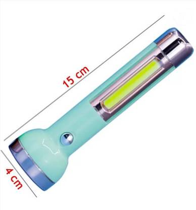 FLENIX JY 2 In1 Plastic Rechargeable LED Torch Light &1COB Side ...
