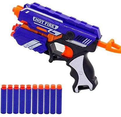 Anushka Toys Hot Fire Blaze Storm Soft Bullet Gun with 10 Soft Foam ...
