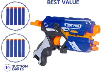 Poktum Hot Fire Toy Gun with 10 Foam Bullets Toy Guns, Durable and Safe ...