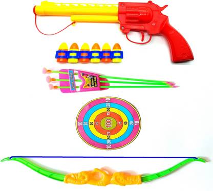 Dynamic Retail Global Gun Toys for Boys With Bullets, Archery Bow ...
