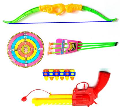 Dynamic Retail Global Gun Toys for Boys With Bullets, Archery Bow ...