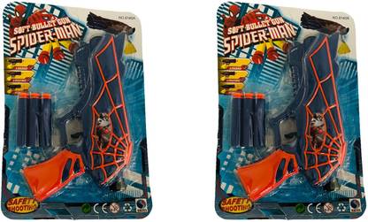 SkyToys Amazing Spider Man Gun Toys ( PACK OF 2) with 3 Soft Bullets ...