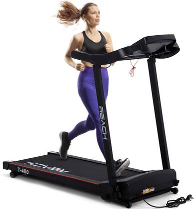 Reach T-400 Motorized Running For Home Gym, 4 HP Peak | Manual Incline ...