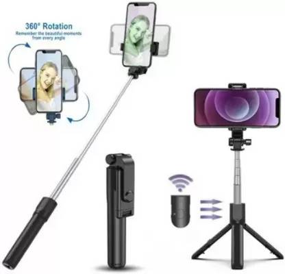 GUGGU WEJ_453Q_R1S Selfie stick tripod|| with wireless bluetooth remote ...