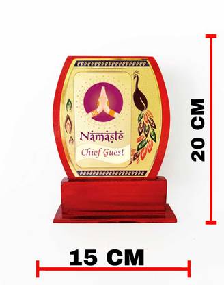 Super Collection Wooden Red Peacock Chief Guest Trophy For Award ...
