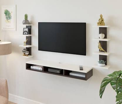 Burlyworth Rowbell Wall Mount & Hanging TV Unit with Storage ...