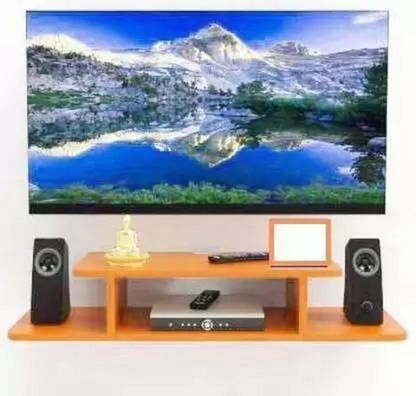 RESHUZ Wall TV Set up Box TV Entertainment Unit MDF Wall Shelf ...