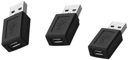 Rarun (pack of 3) Micro USB Female to USB 2.0 Type-A Male Connector ...