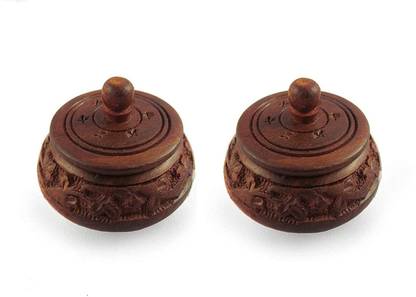Santarms Wooden Sindur Box/Kumkum Box/Shringar Box/Sindoor Dabbi (Pack ...
