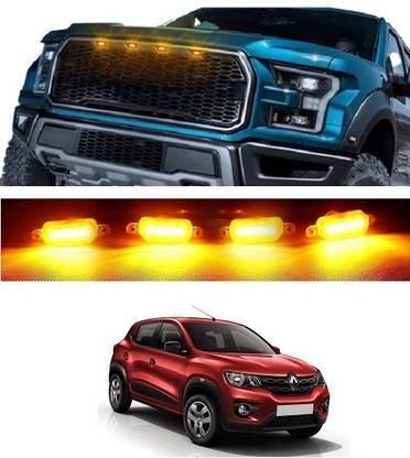 Trigcars Renault Kwid Car Radiator Grill LED Light Set of 4 Dash Light ...