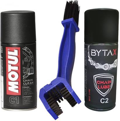 MOTUL C1 CHAIN CLEANER AND BYTA X C2 CHAIN LUBE WITH CHAIN CLEANING ...