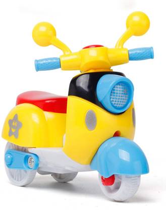 azhari Unbreakable Mini Motorcycle Push&Go Friction Powered ScooterToy ...