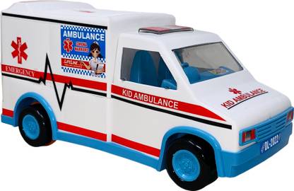 Miniature Mart Kids Big Size Ambulance Van With Hand Push & Go Friction ...