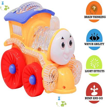Skstore Loco Thomas Engine Train Bump and Go with 3D Light and Music ...
