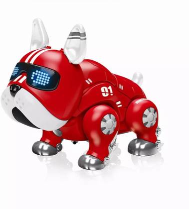 IndusBay Battery Operated Bulldog robot dogs light music Movement ...