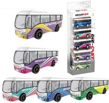 HALO NATION 1:55Scale Pullback Delux Bus School Bus Diecast Mini Bus ...