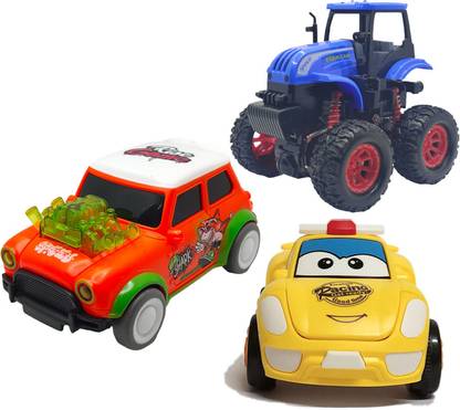 Vaniha Unbreakable Four-Wheel Drive Friction Powered Diecast Toy Set ...