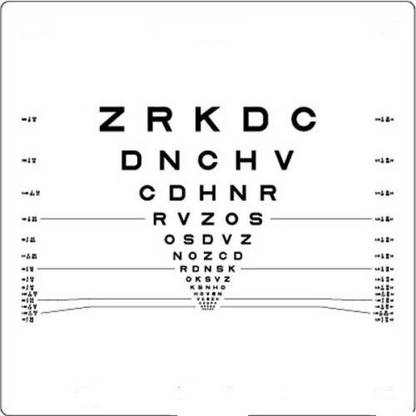Eyevision Fiber Logmar Chart Vision Test Chart Price in India - Buy ...