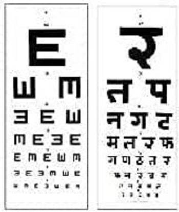 Eyevision english & hindi eye test chart Vision Test Chart Price in ...