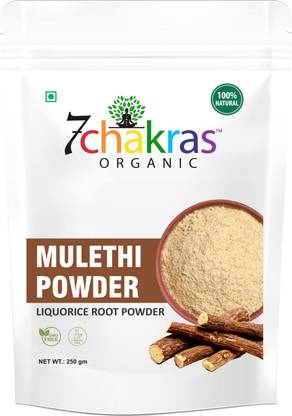 7 chakras Organic Mulethi Powder 250g|Liquorice,Glycyrrhiza| For Eating ...