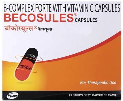 pfizer BECOSULES CAPSULE VITAMIN B COMPLEX FOR TREATING SORES (20*20CAPSULES) Price in India ...