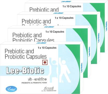 Leeford Lee-Biotic Prebiotic and Probiotic Capsules Pack of 4 (10 ...