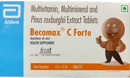 Abbot BECOMAX C FORTE MULTIVITAMINS AND MINERALS TABLETS (6*15TABLETS ...