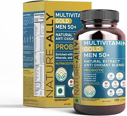 Natureally MULTIVITAMIN GOLD MEN 50 + Price in India - Buy Natureally ...
