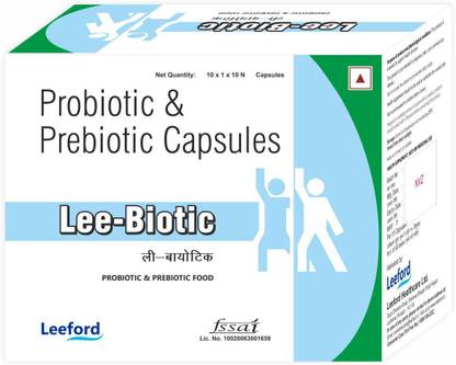 Leeford Lee-Biotic Prebiotic and Probiotic Capsules Pack of 10 (10 ...