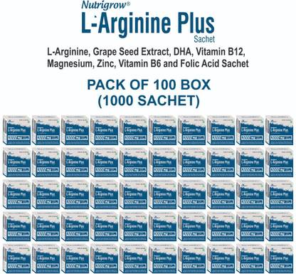 NUTRIGROW L-Arginine Plus Sachet/ Pre-Workout SUPPLEMENT/MUSCLE BOOSTER ...