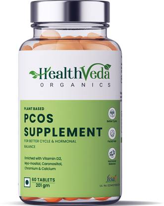 Health Veda Organics PCOS Multivitamin Supplement with Myo-Inositol ...