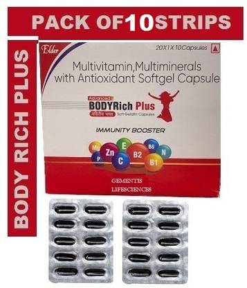 gementis BODY RICH PLUS ANTEX MULTIVITAMIN AND MULTIMINERAL CAPSULE (10 ...