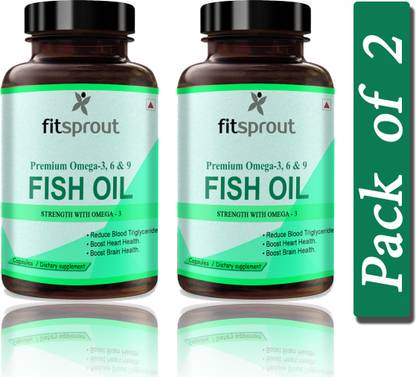 Fitsprout Fish Oil Omega 3 (Triple Strength) With 1000Mg Omega 369 ...