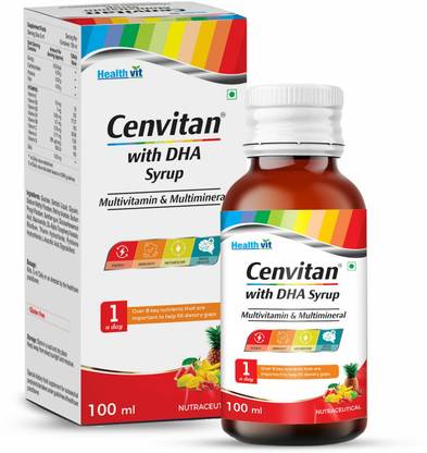HealthVit Cenvitan with DHA Syrup | Multivitamin & Multiminerals Syrup ...