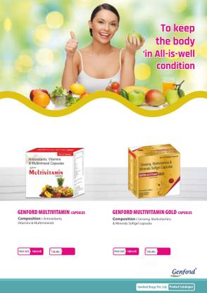 GENFORD multivitamin gold softgel capsule vitamins and minerals Price ...