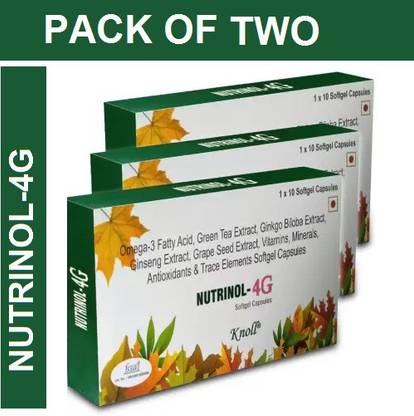 Knoll NUTRINOL-4G CAPSULE FOR HEALTHY HEART AND BODY ANTIOXIDANTS (2 ...