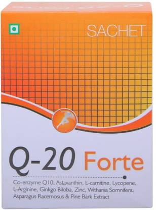 Q20 FORTE SACHET with Co-enzyme Q10,Lycopene , zinc, Pine bark extrarct ...