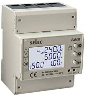 MULTISPAN EM4M-3P-C-100A Three phase DIN RAIL Energy Meter Digital ...
