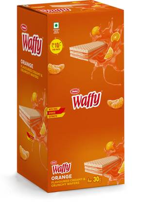 Dukes Waffy - Orange flavoured creamy & crunchy Wafers Dispenser Wafers ...