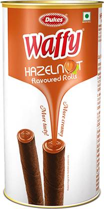 Dukes Waffy Hazelnut Flavoured Rolls Tin Wafer Rolls Price in India ...