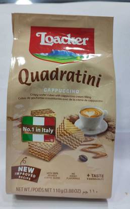 LOACKER QUADRATINI CAPPUCCINO ( Crispy Wafer With Cappuccino Cream ...