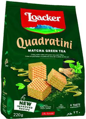 LOACKER Quadratini Matcha Green Tea Wafer Imported 220gms Wafers Price ...